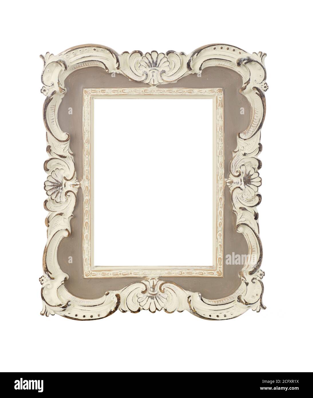 Vintage frame on white background Stock Photo - Alamy