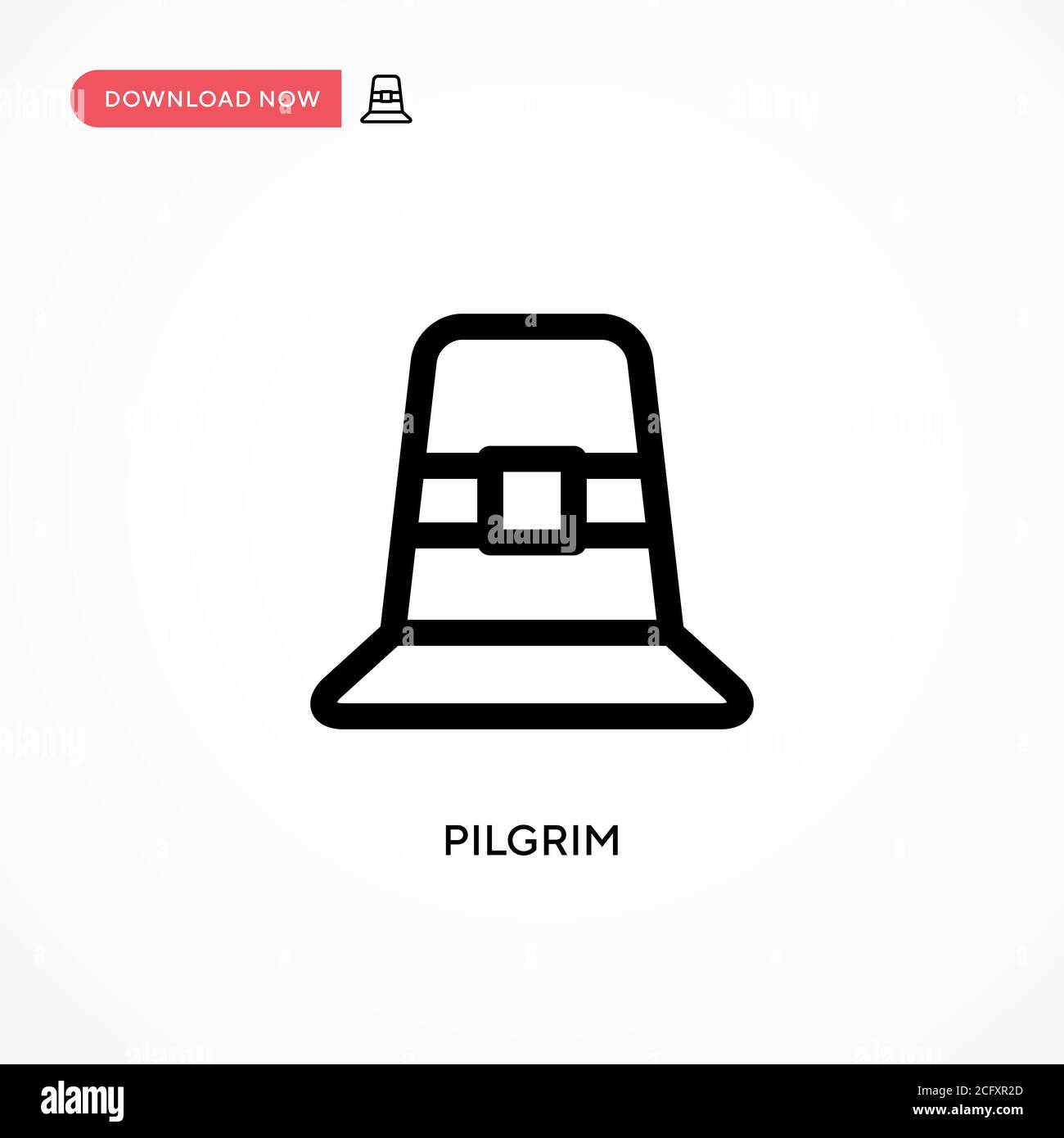 Pilgrim Simple vector icon. Modern, simple flat vector illustration for web site or mobile app ...