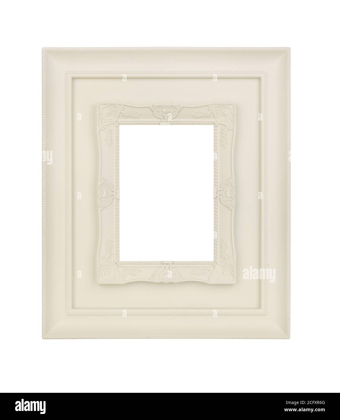 Vintage frame on white background Stock Photo - Alamy