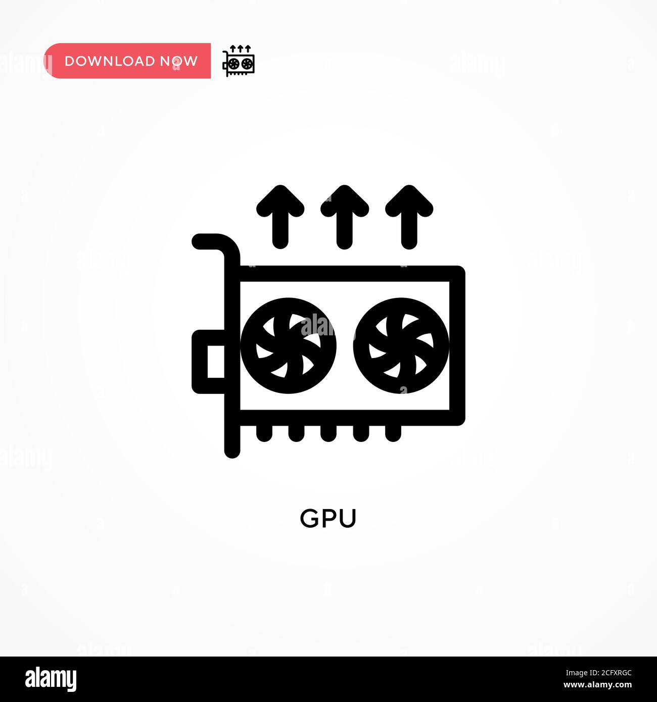 Gpu Simple vector icon. Modern, simple flat vector illustration for web ...