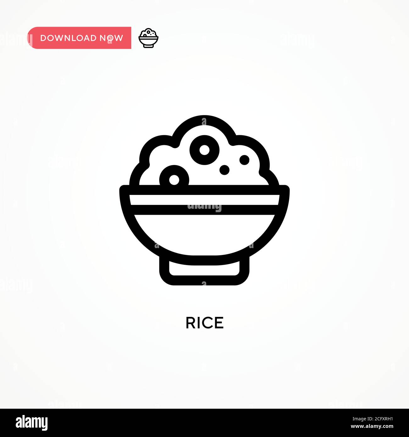 Rice Simple vector icon. Modern, simple flat vector illustration for ...