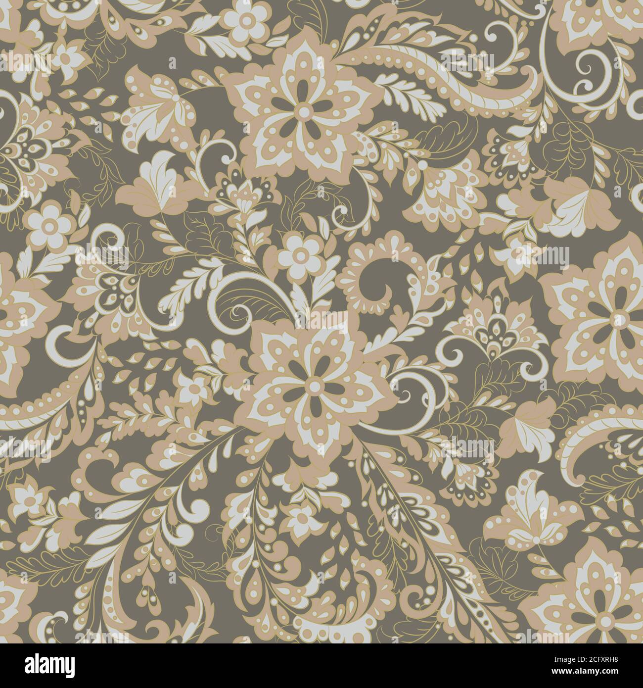 Leaf and flower patten Stock Vector Images - Alamy