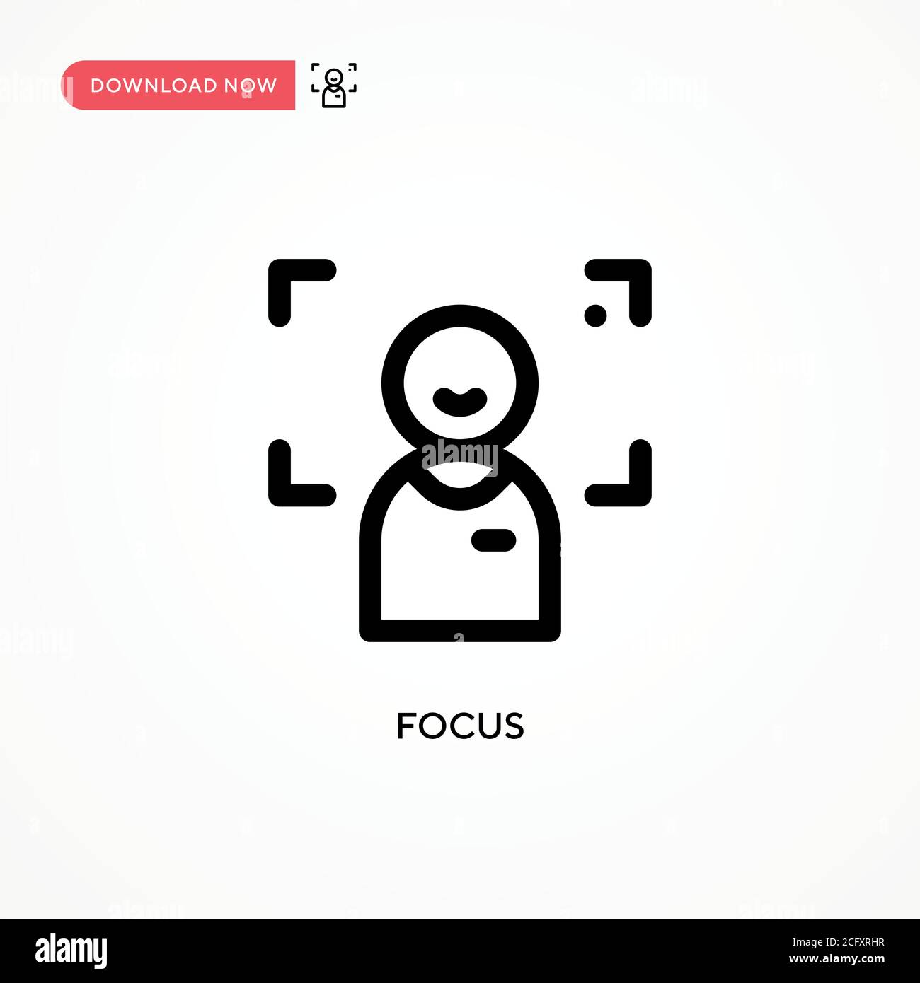Focus Simple vector icon. Modern, simple flat vector illustration for ...