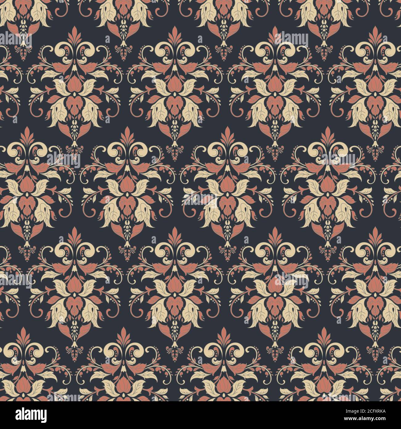 Vintage floral seamless patten. Classic Baroque wallpaper. Seamless ...