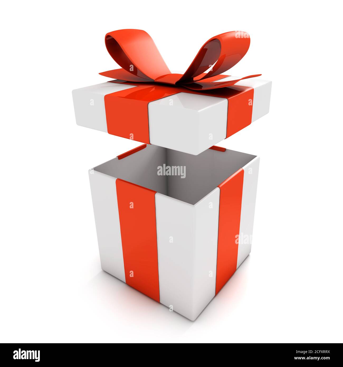 Open gift box isolated on white Stock Photo - Alamy