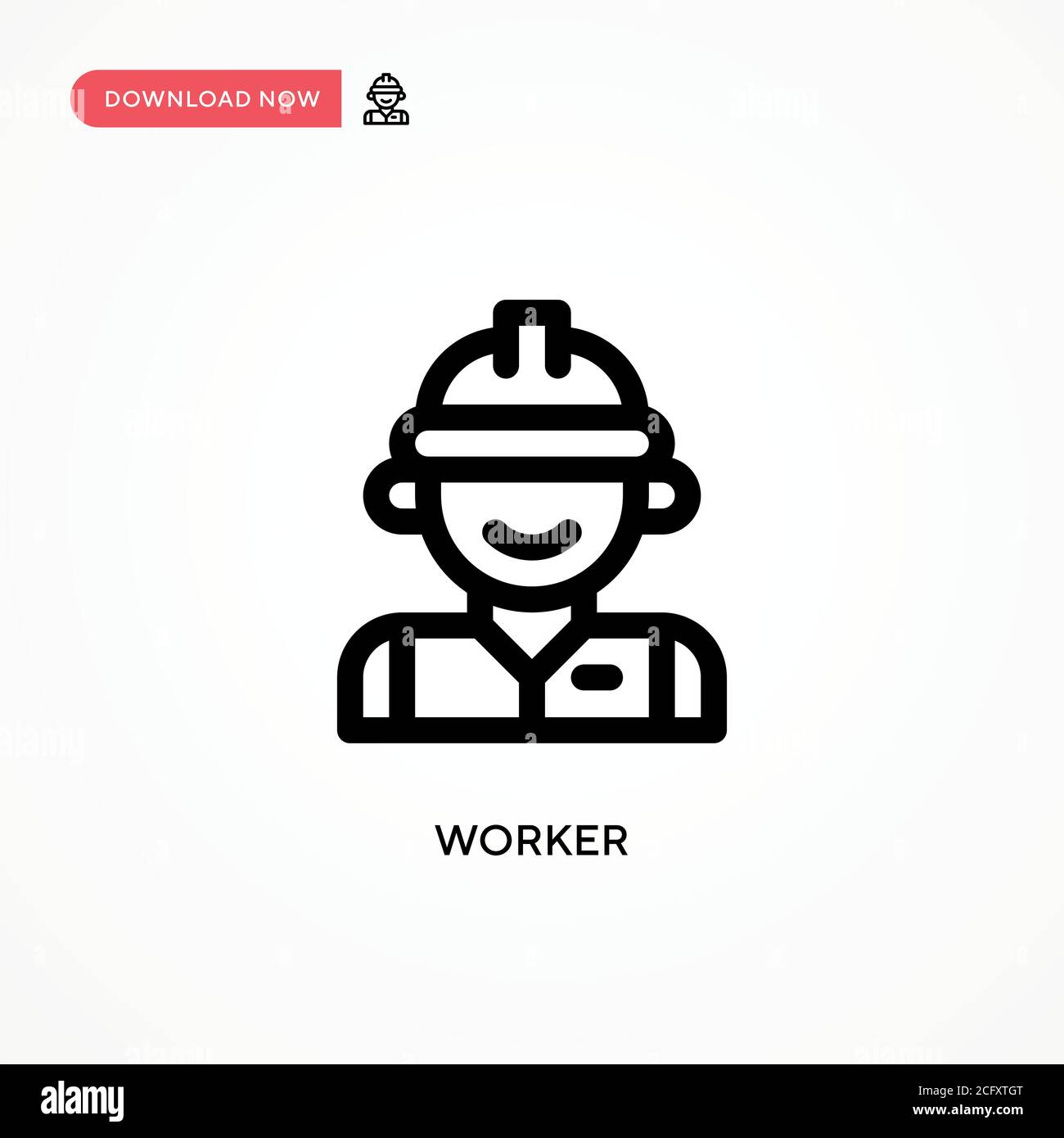 Worker Simple vector icon. Modern, simple flat vector illustration for ...