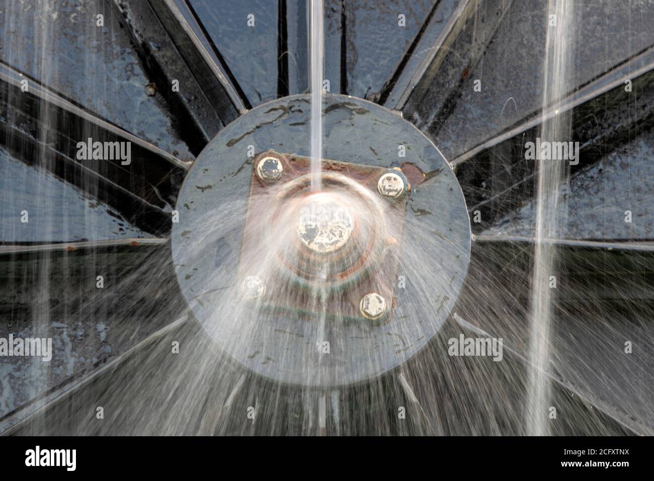 Water Splashing On The Artwork Waterwiel At The Nemo Science Museum ...