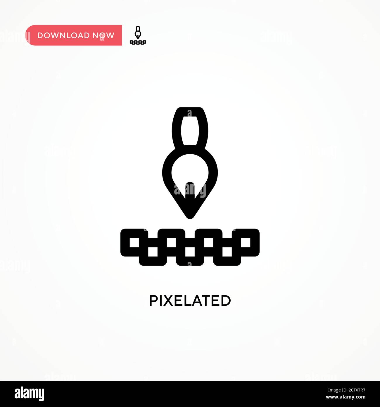 Pixelated Simple vector icon. Modern, simple flat vector illustration ...