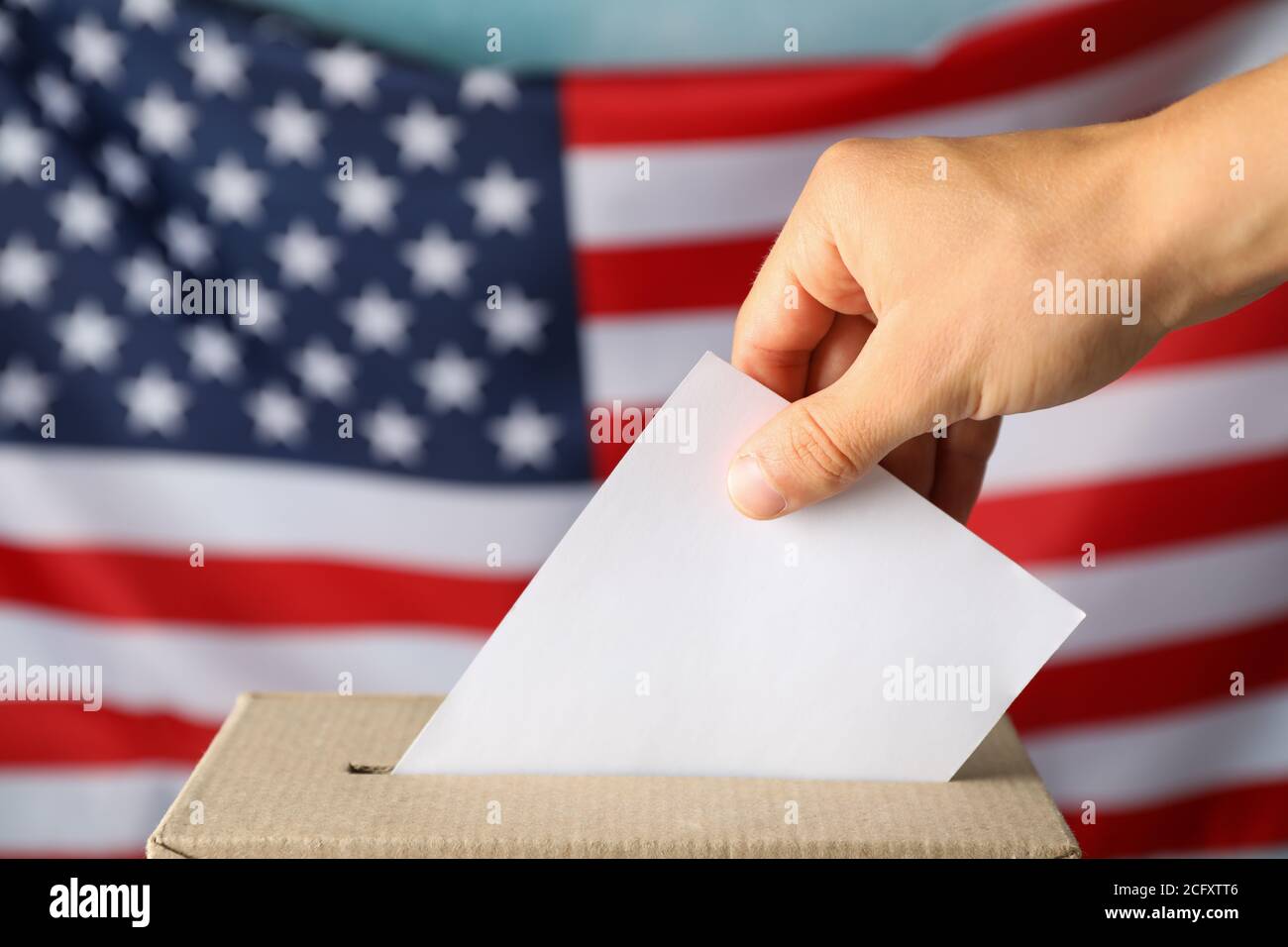 Putting paper ballot box flag hi-res stock photography and images - Alamy