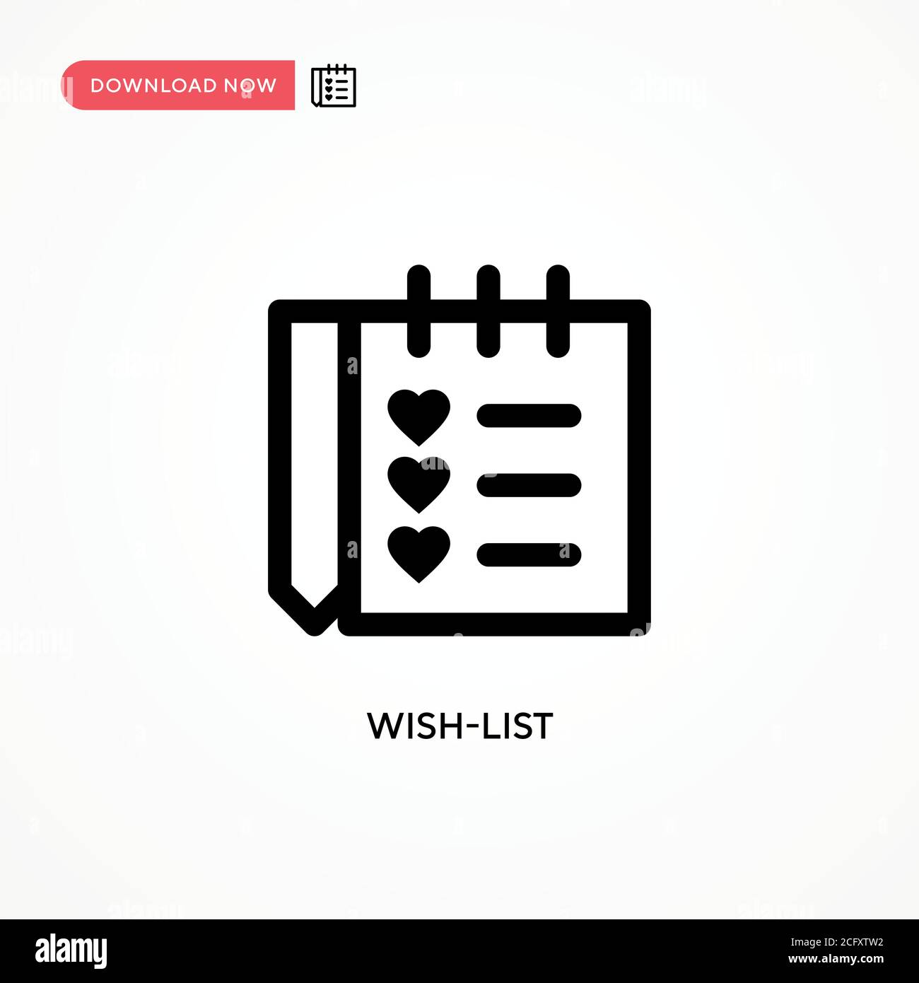 White christmas wish list template Stock Vector Images - Alamy