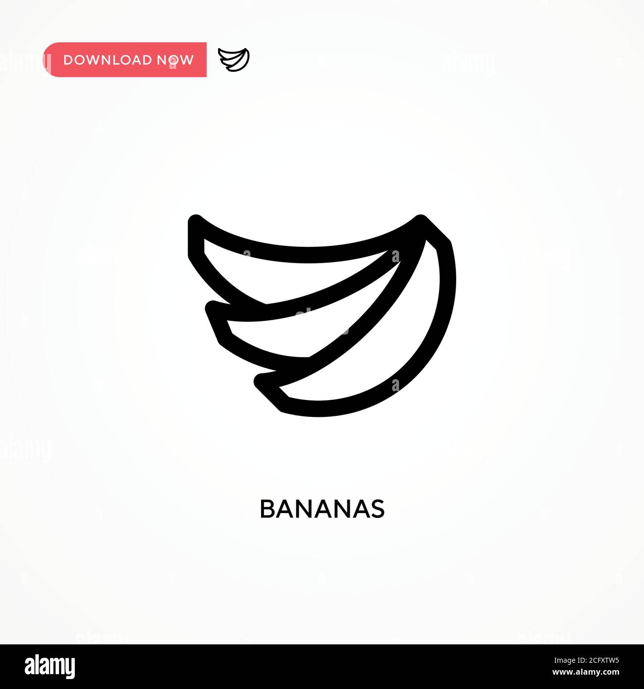 Bananas Simple vector icon. Modern, simple flat vector illustration for ...