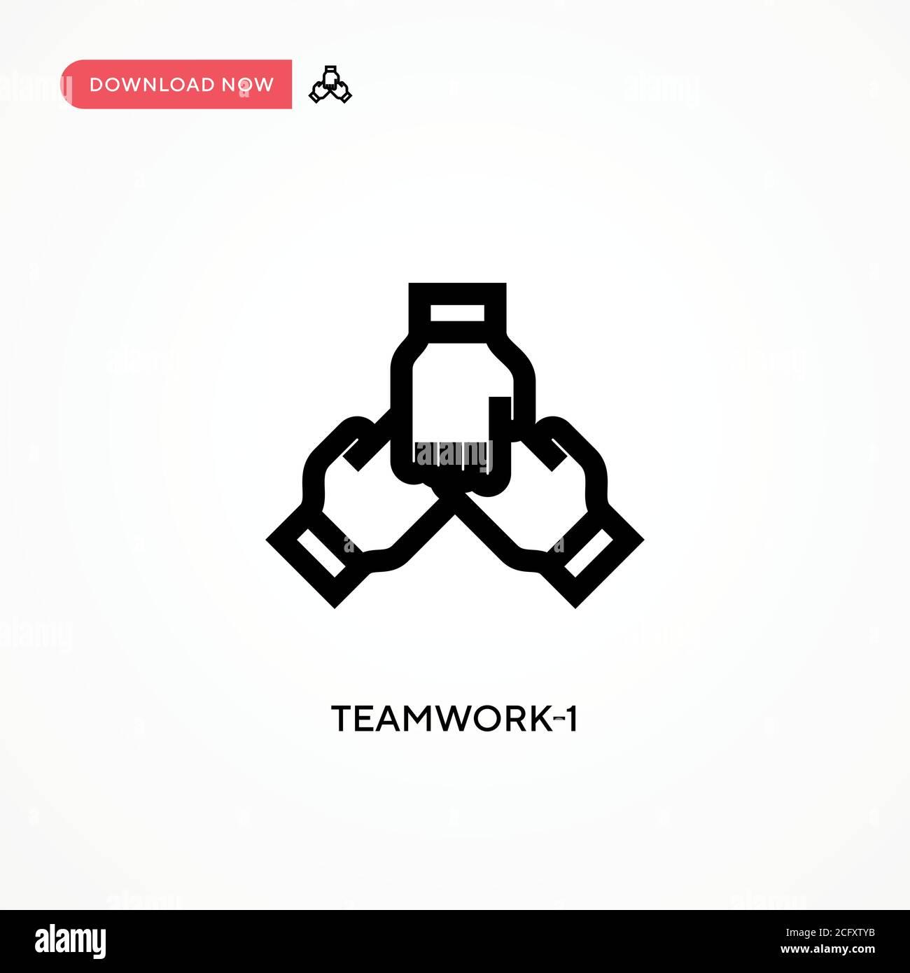 Teamwork-1 Simple vector icon. Modern, simple flat vector illustration ...