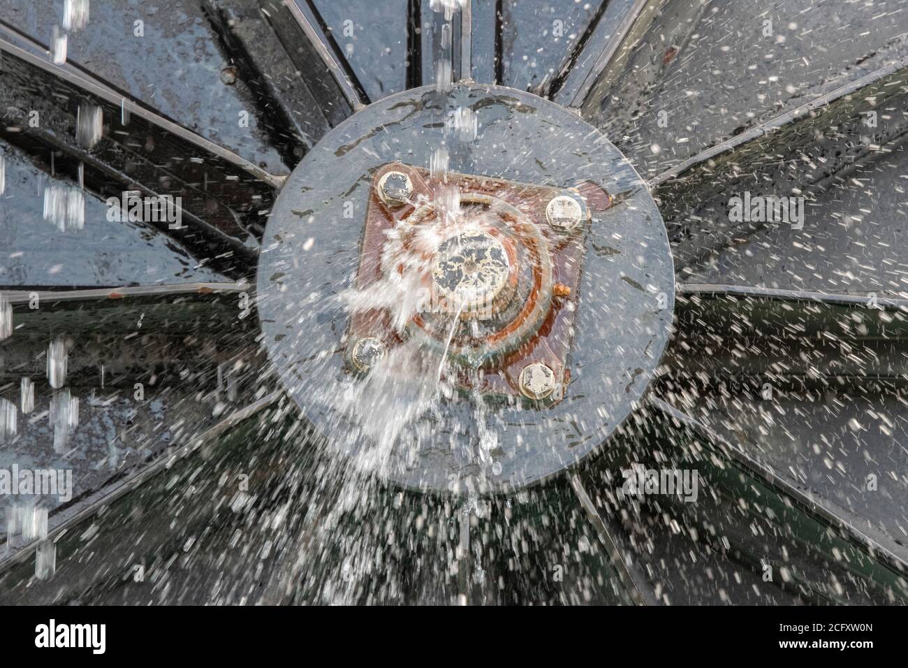 Water Splashing On The Artwork Waterwiel At The Nemo Science Museum ...