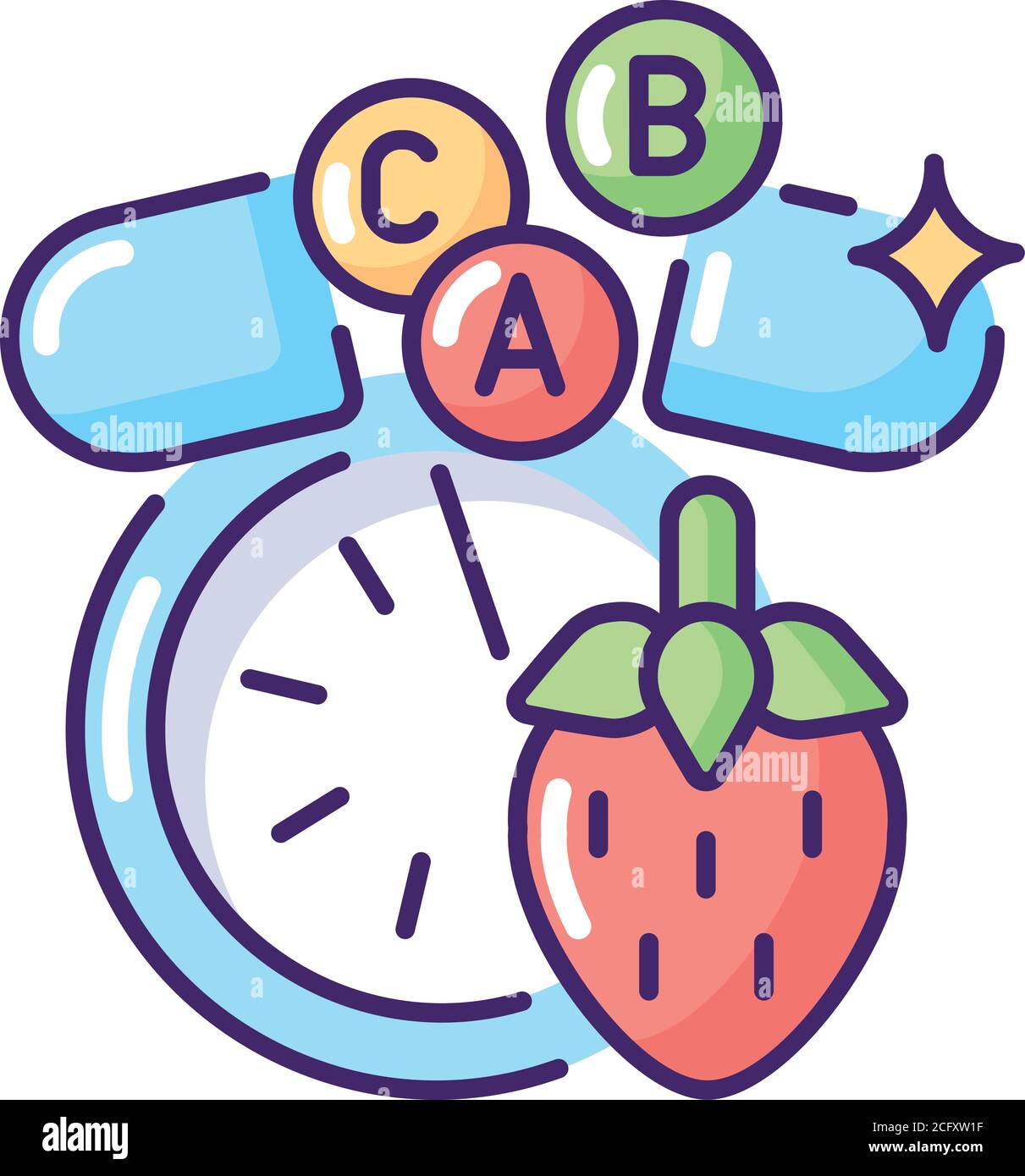 Vitamins and minerals RGB color icon Stock Vector Image & Art - Alamy