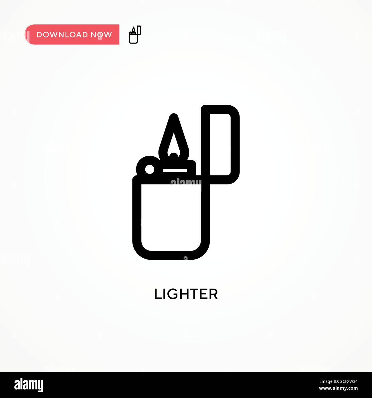 Hand butane lighter Cut Out Stock Images & Pictures - Alamy