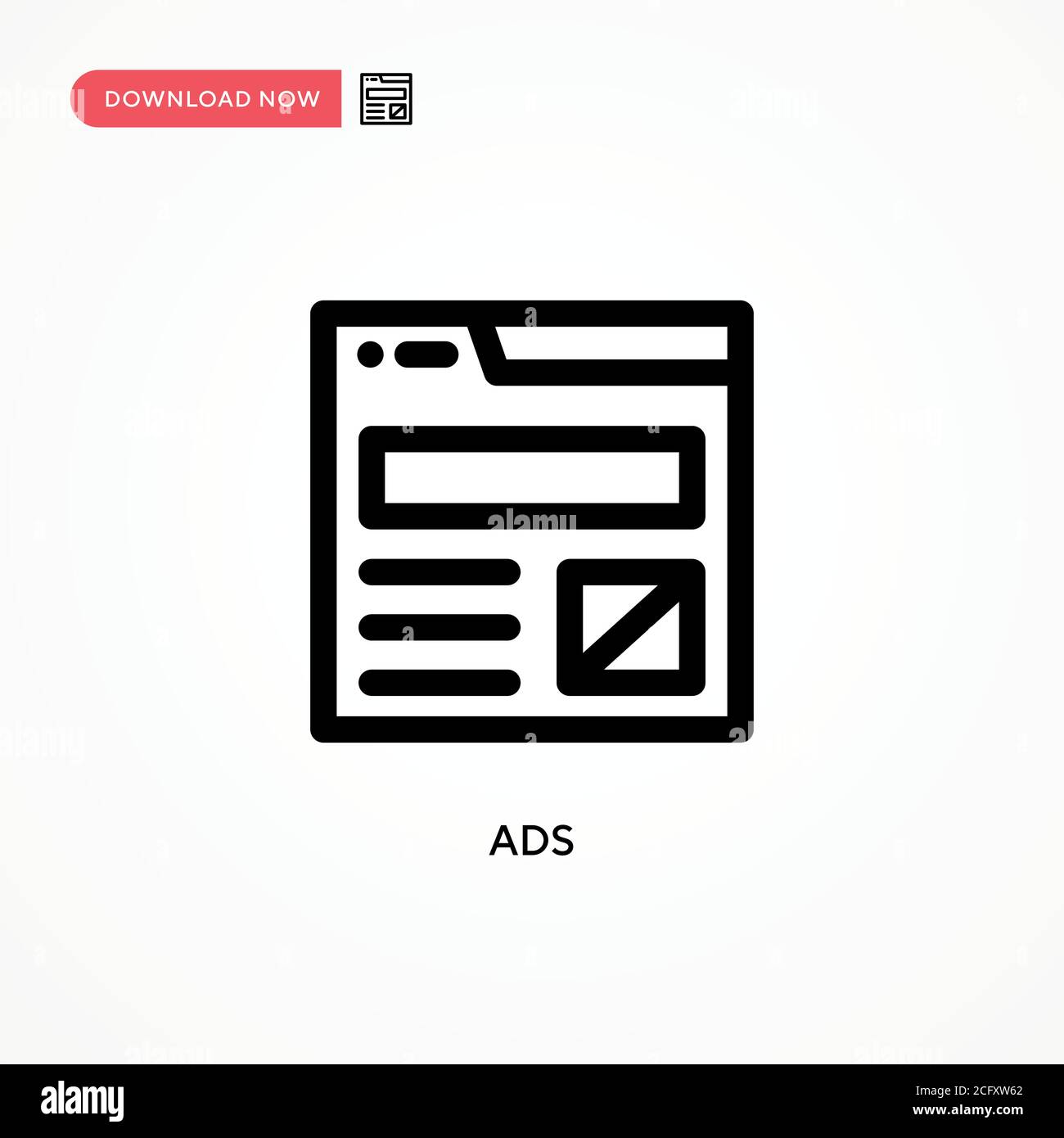 Facebook ads icon Stock Vector Images - Alamy