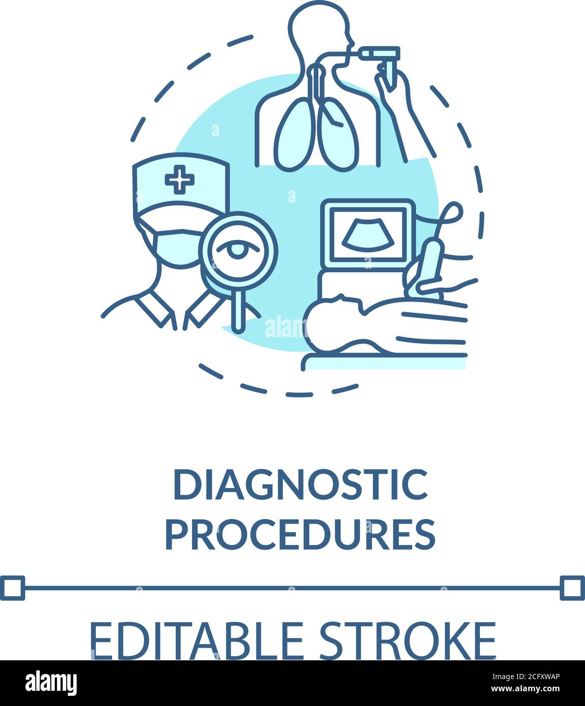 Diagnostic procedures concept icon Stock Vector Image & Art - Alamy