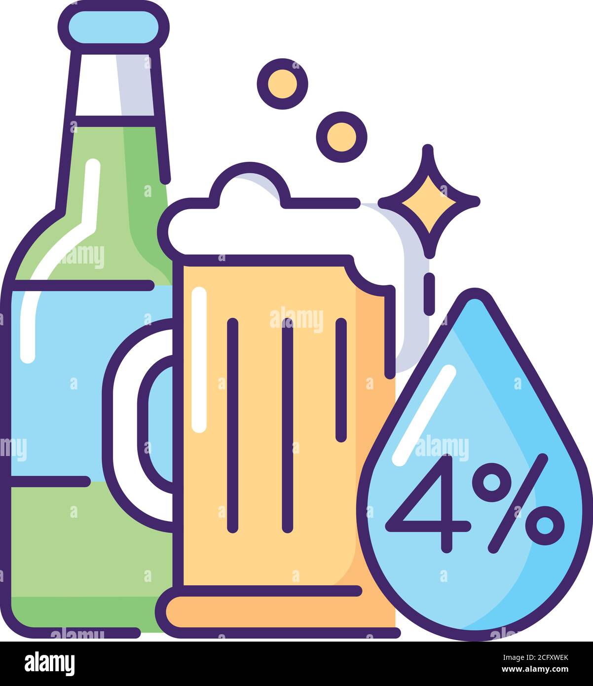 Alcohol RGB color icon Stock Vector Image & Art - Alamy