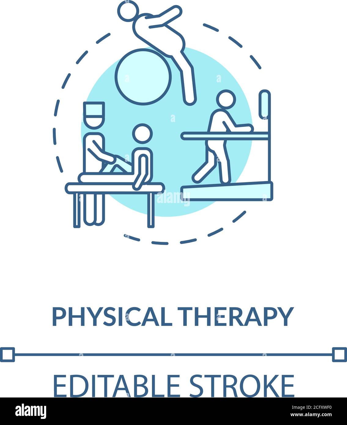 Physical therapy concept icon Stock Vector Image & Art - Alamy