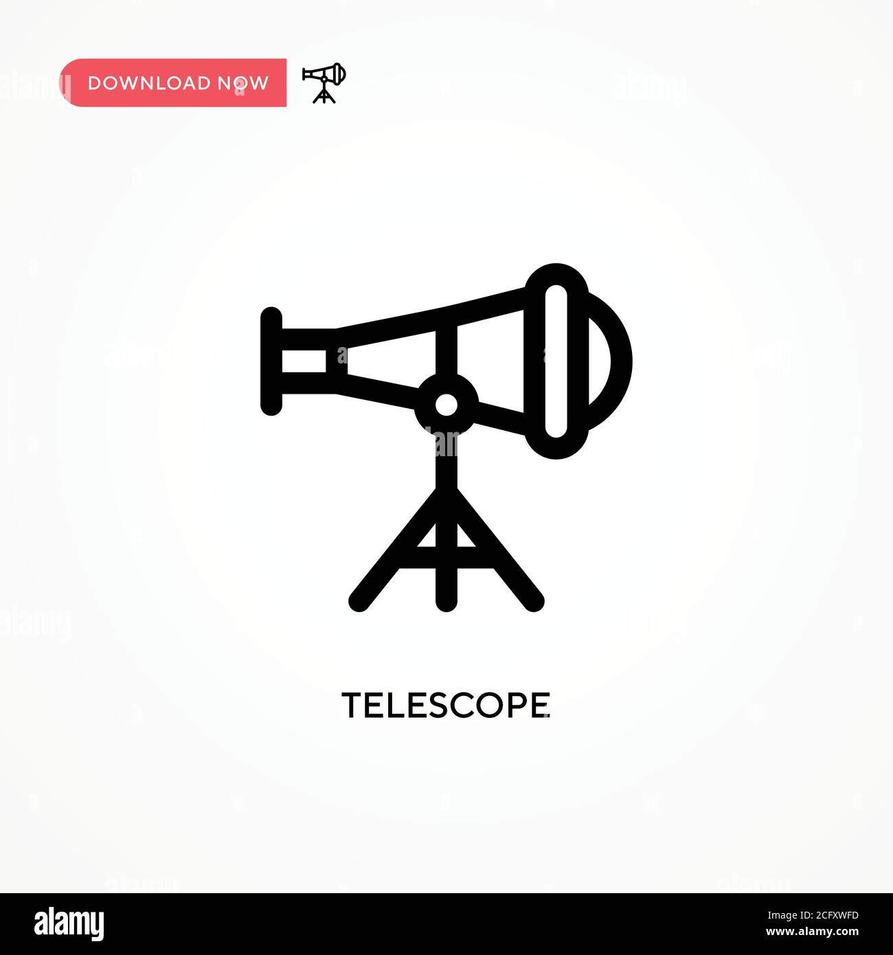 Telescope Simple vector icon. Modern, simple flat vector illustration ...