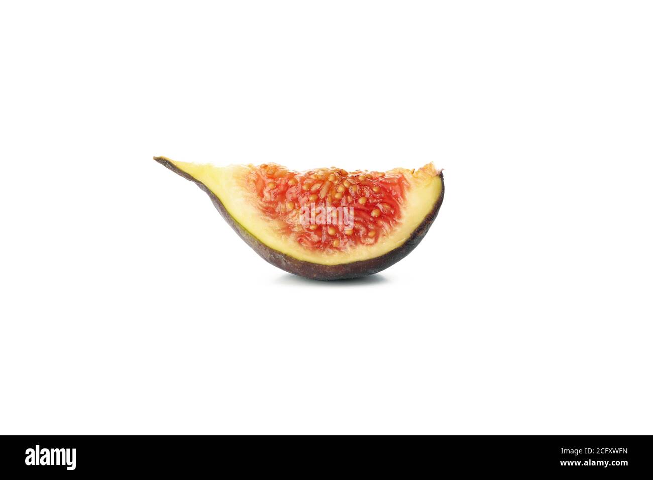 Slice of fresh fig fruit isolated on white background Stock Photo - Alamy