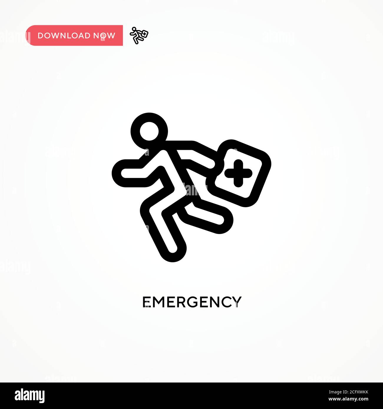 Emergency Simple vector icon. Modern, simple flat vector illustration ...