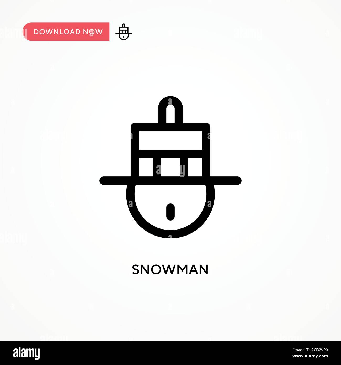 Snowman Simple vector icon. Modern, simple flat vector illustration for ...