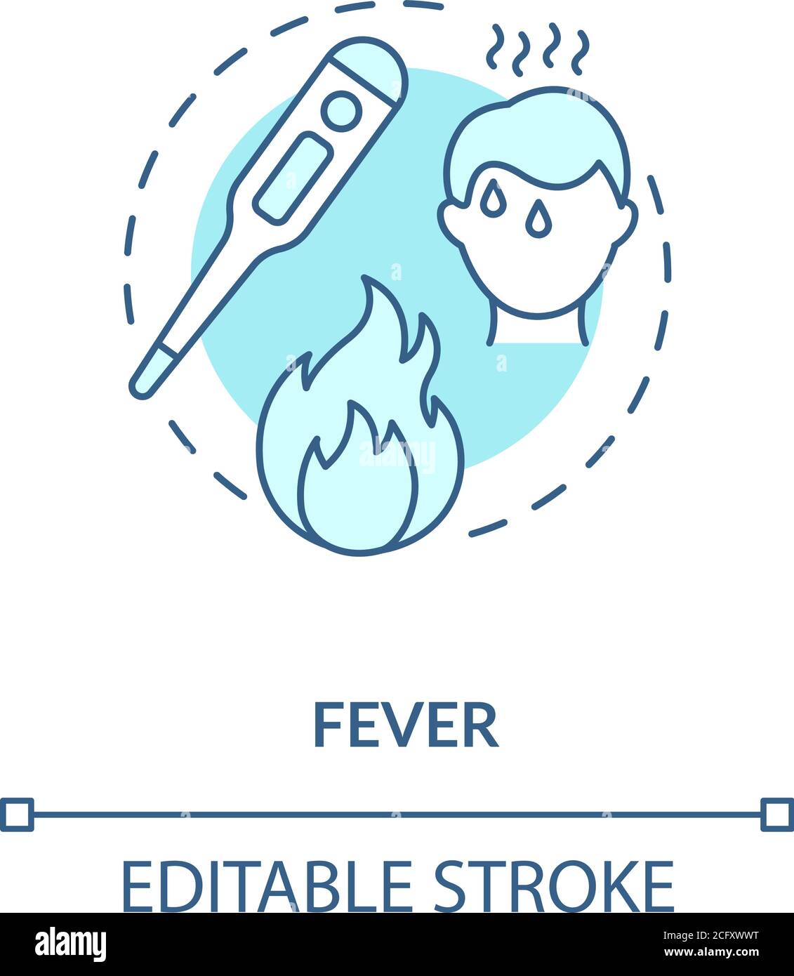 Fever concept icon Stock Vector Image & Art - Alamy
