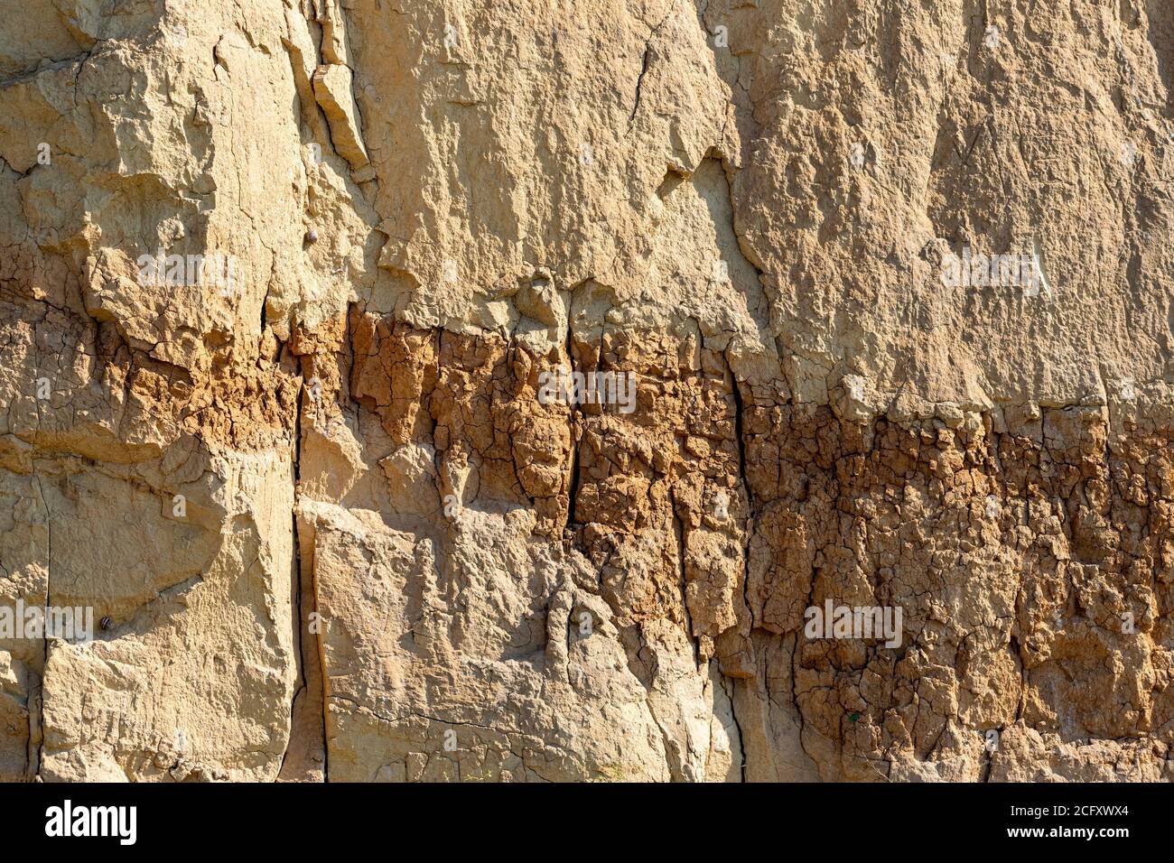 Soil cut texture with sand and clay Stock Photo - Alamy