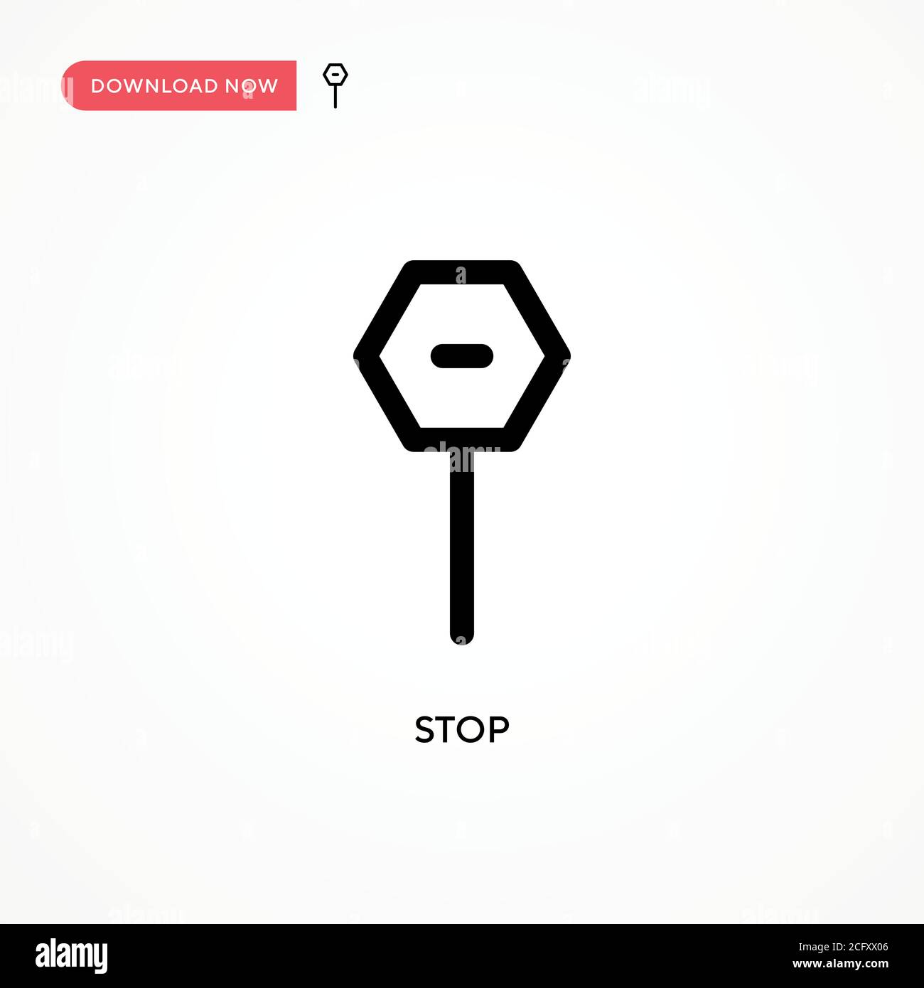 Stop Simple vector icon. Modern, simple flat vector illustration for ...