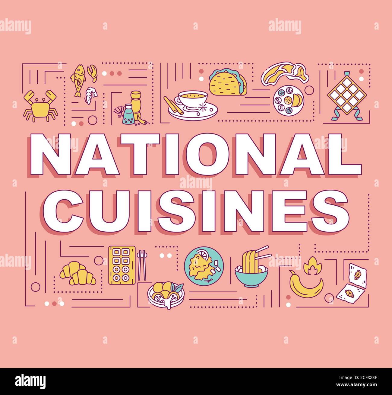 Vector banner national dishes Stock Vector Images - Alamy