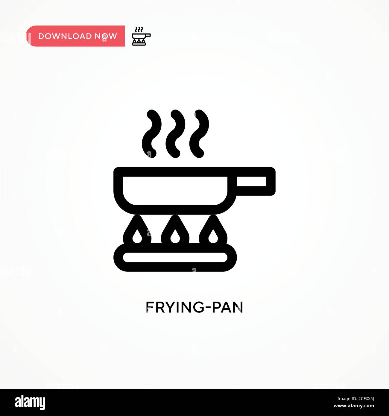 Frying-pan Simple vector icon. Modern, simple flat vector illustration ...