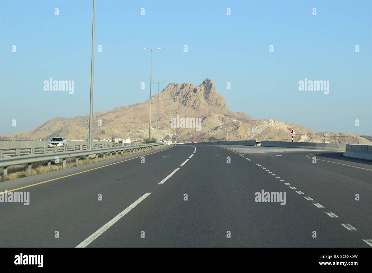 Landscape of Oman highway road travel. Muscat, Oman : 10-09-2020 Stock ...