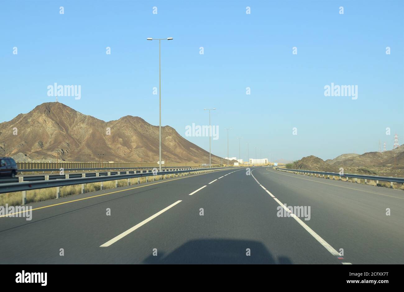 Landscape of Oman highway road travel. Muscat, Oman : 10-09-2020 Stock ...