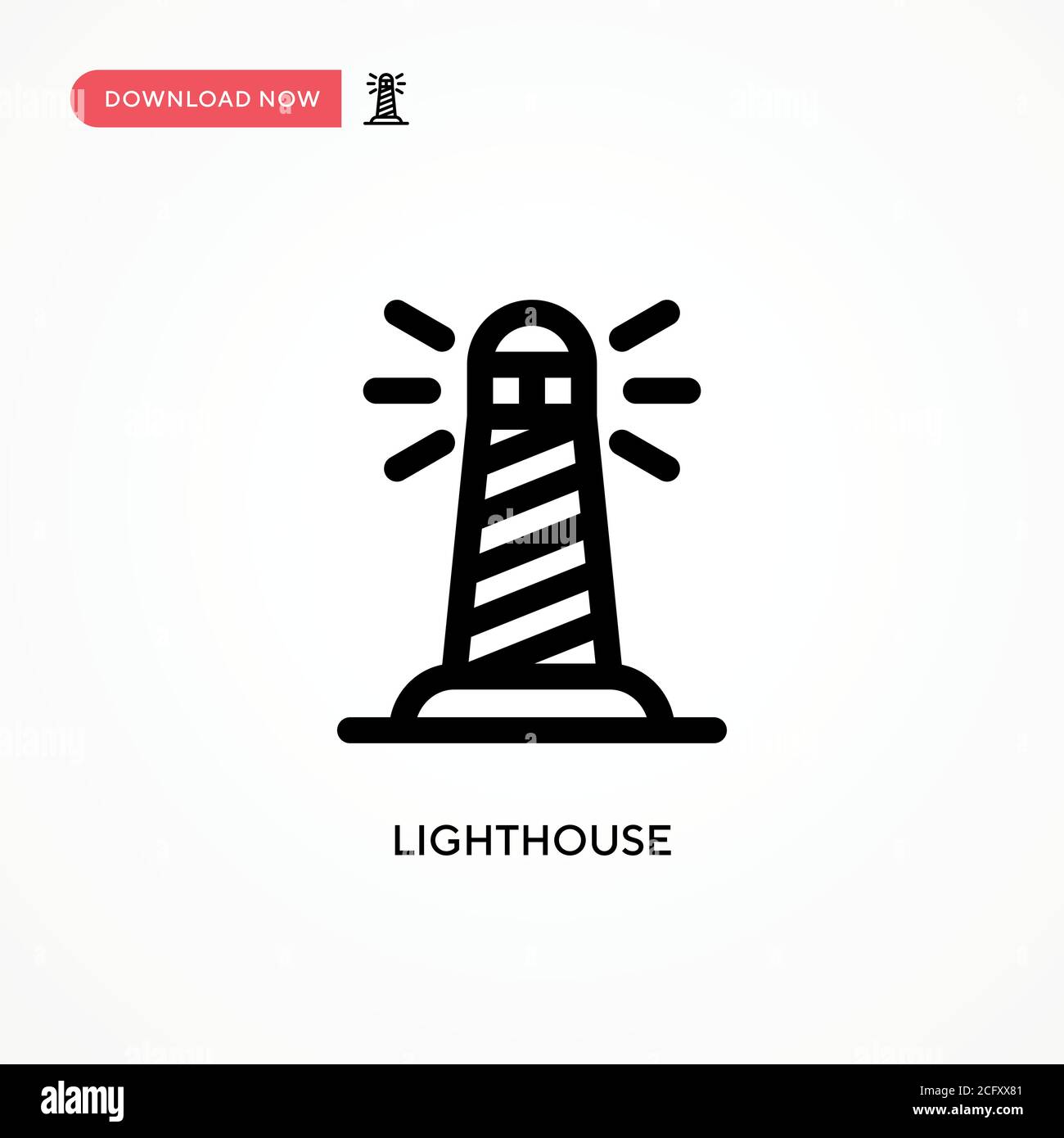 Lighthouse Simple vector icon. Modern, simple flat vector illustration ...