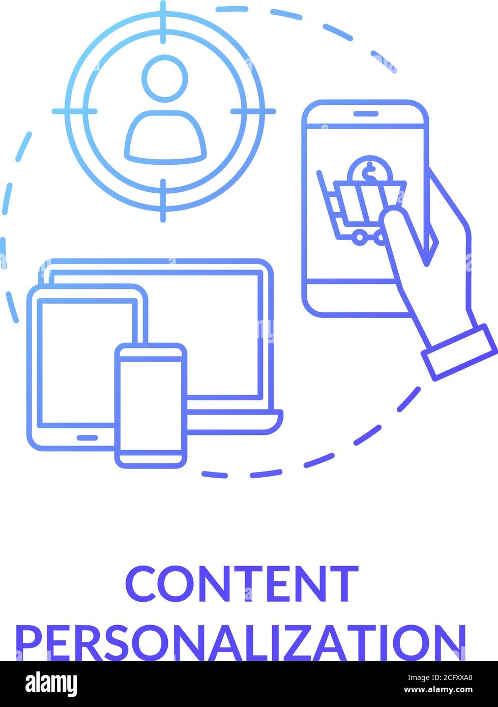 Content personalization concept icon Stock Vector Image & Art - Alamy