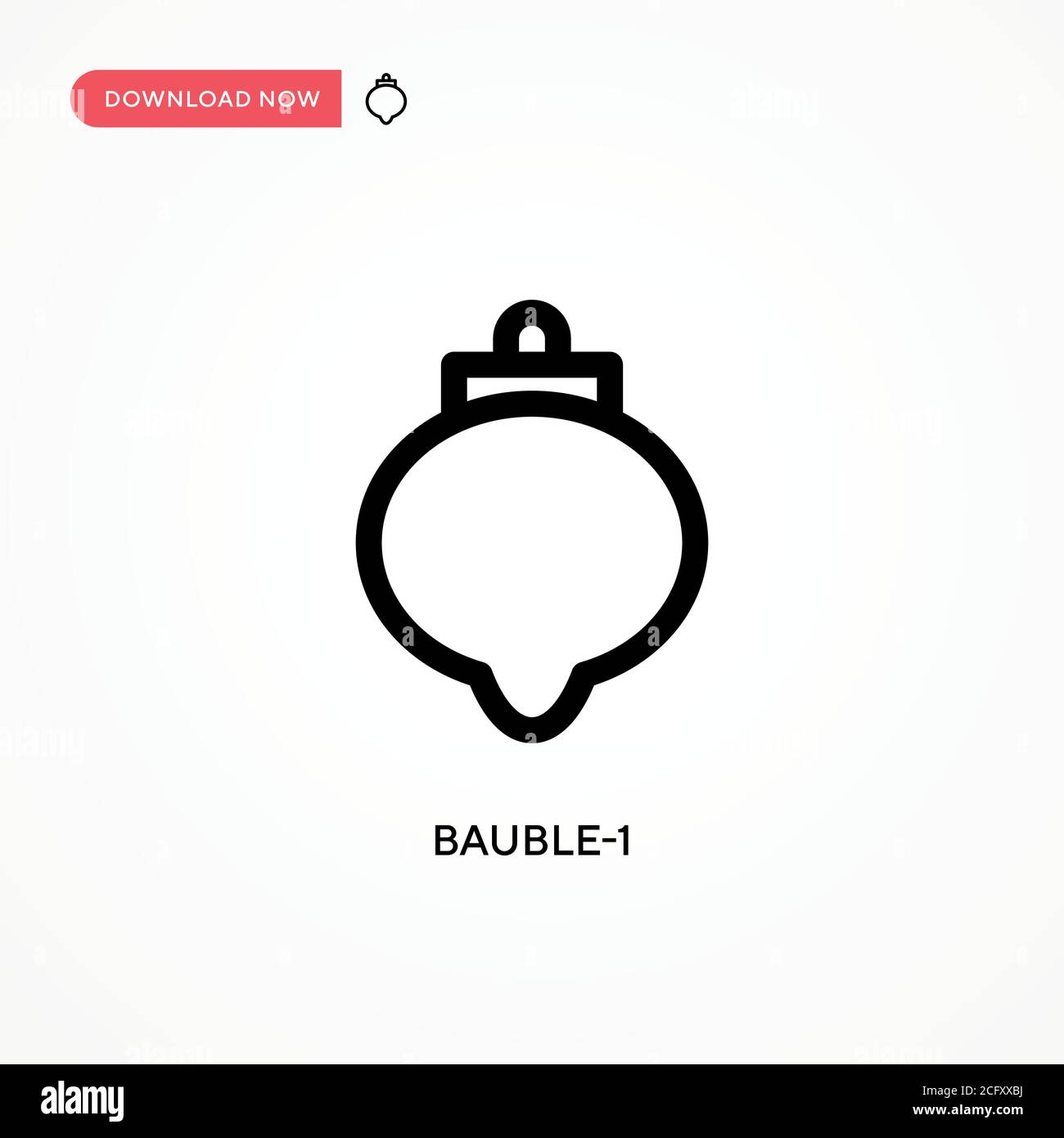Bauble-1 Simple vector icon. Modern, simple flat vector illustration ...
