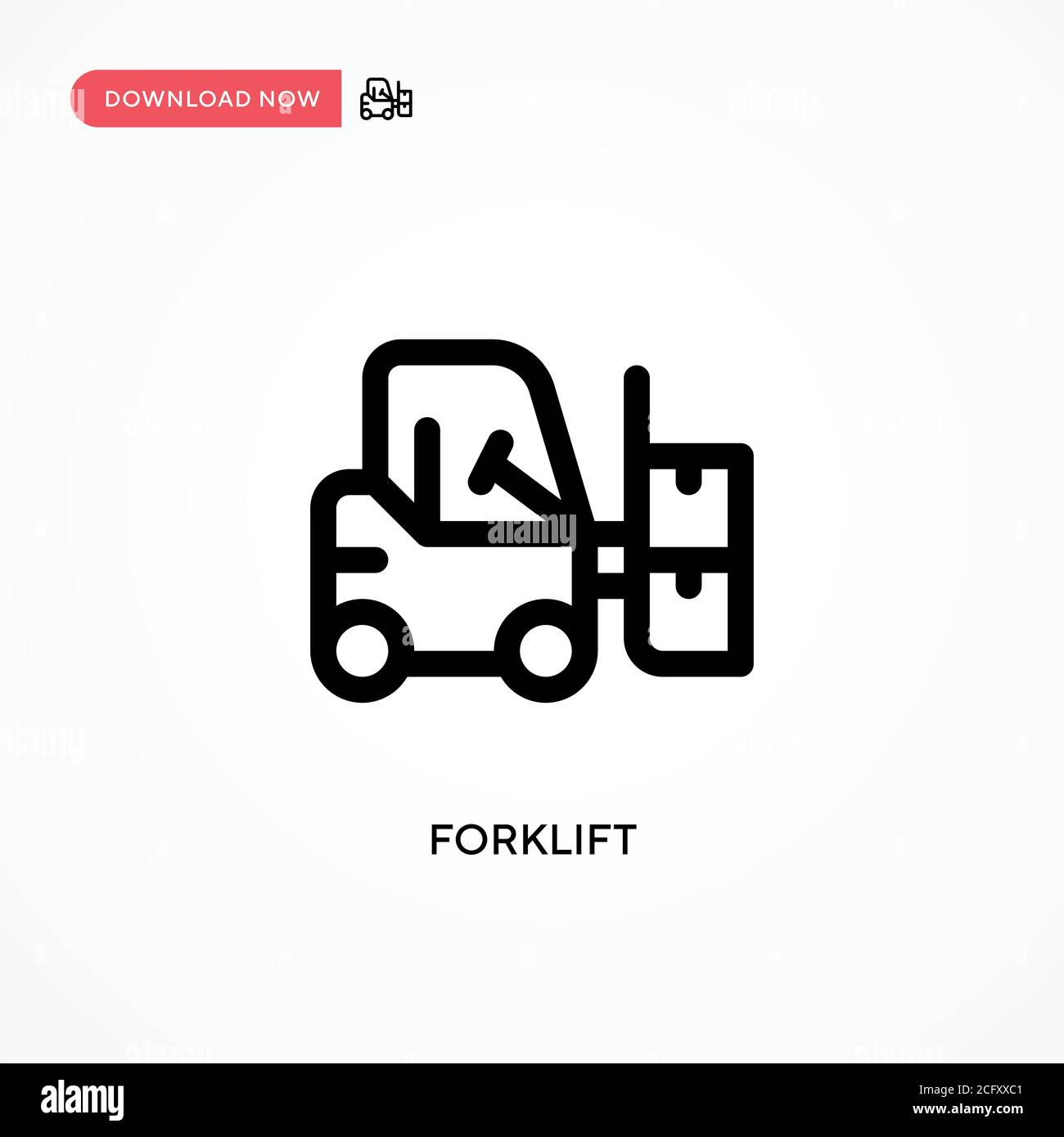 Forklift Simple vector icon. Modern, simple flat vector illustration ...