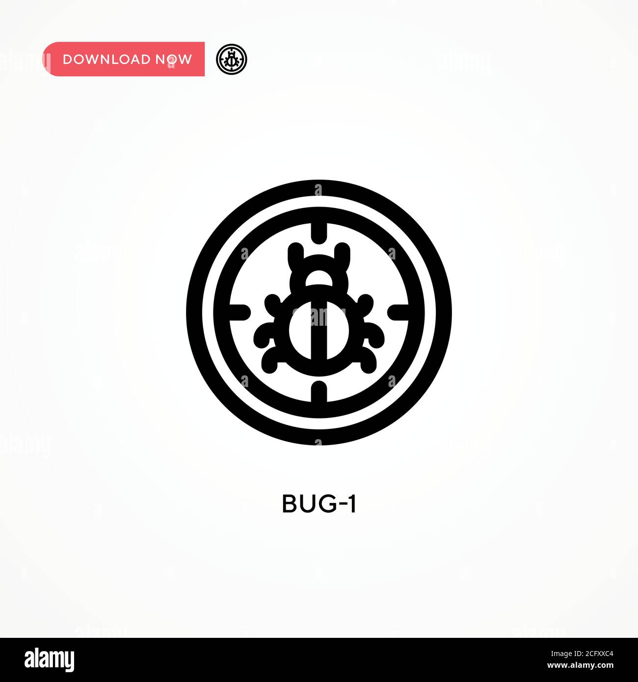 Bug-1 Simple vector icon. Modern, simple flat vector illustration for ...