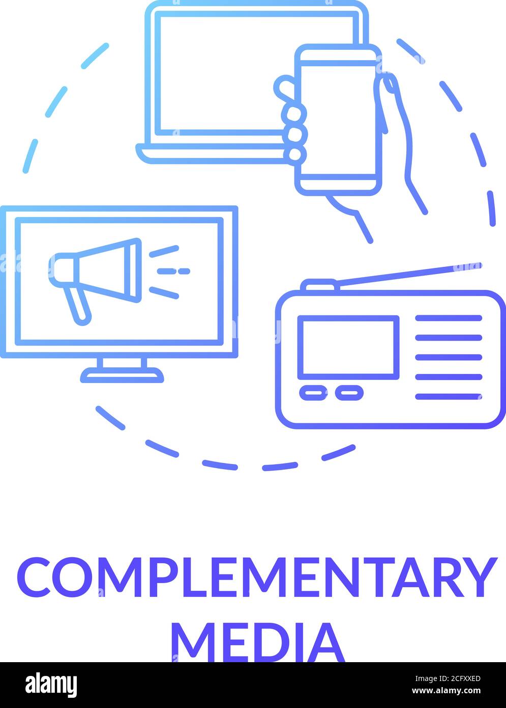 Complementary media concept icon Stock Vector Image & Art - Alamy
