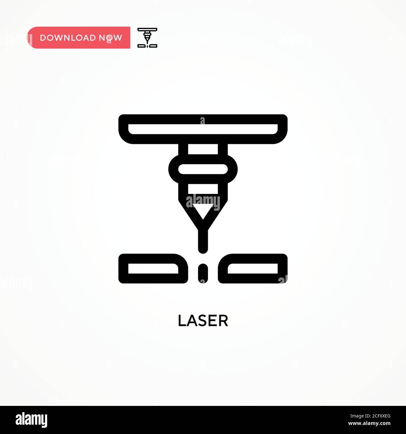 Laser Simple vector icon. Modern, simple flat vector illustration for ...