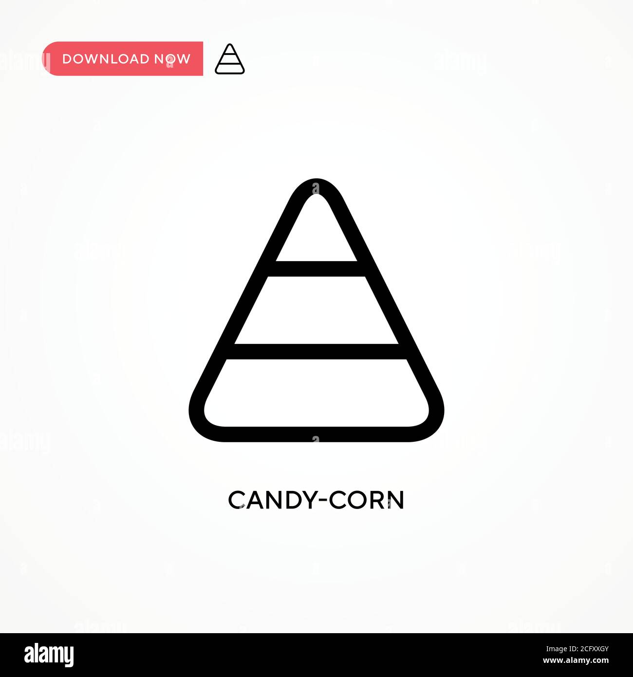 Candy-corn Simple vector icon. Modern, simple flat vector illustration for web site or mobile ...