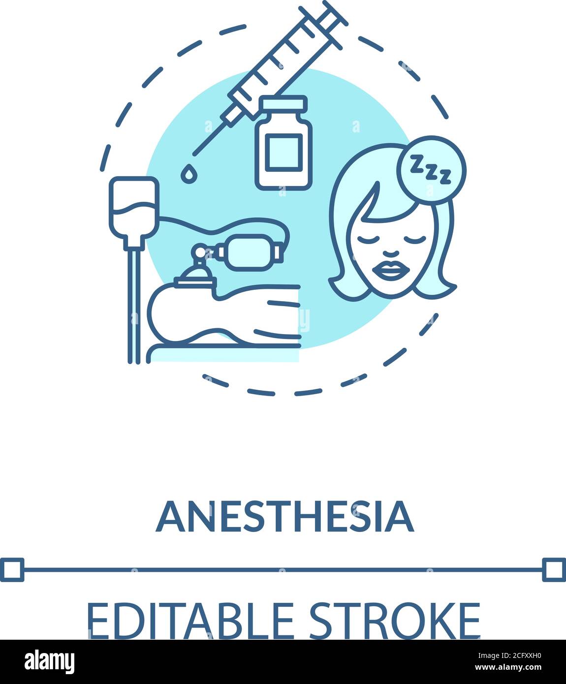 Anesthesia concept icon Stock Vector Image & Art - Alamy