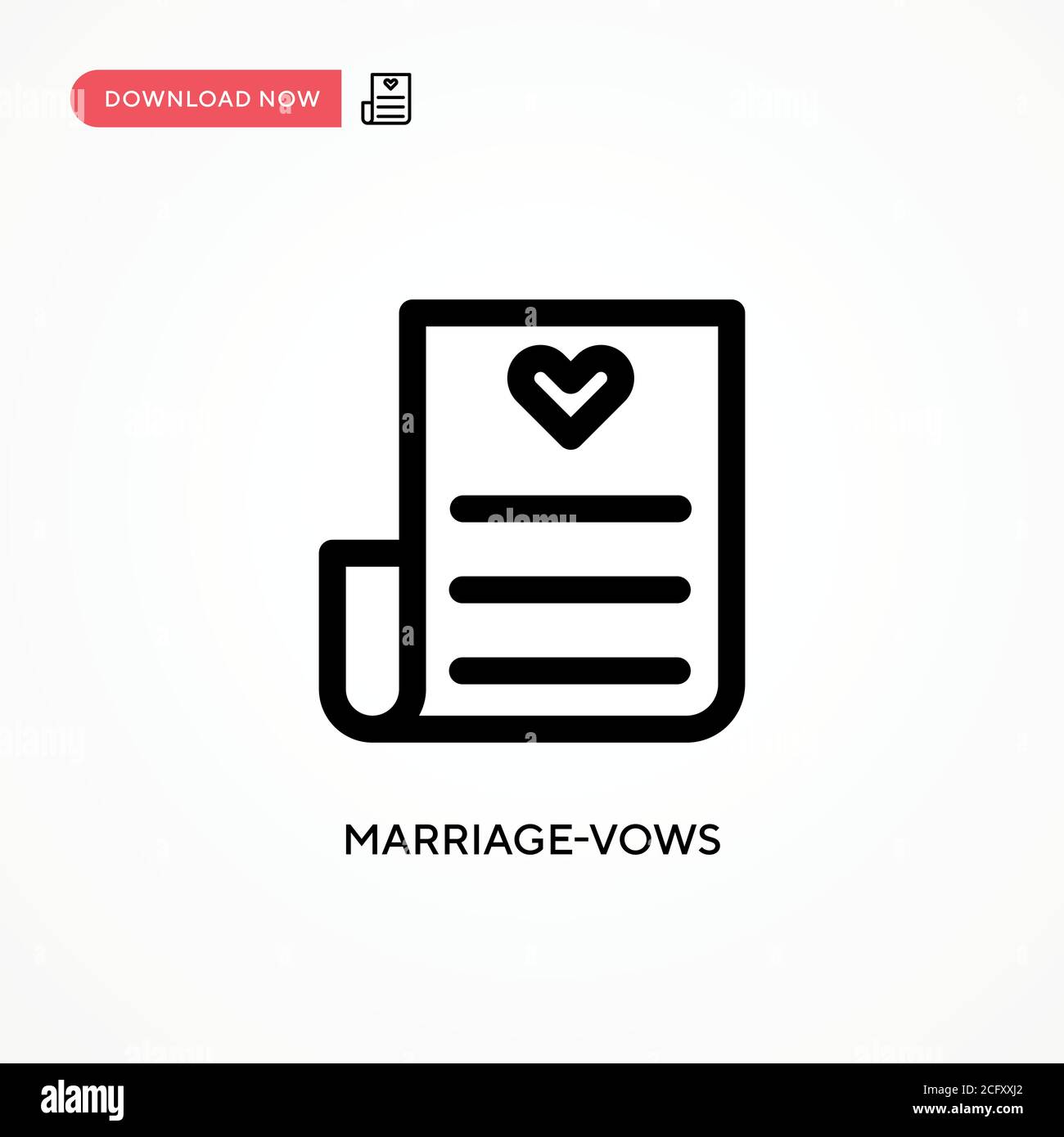 Marriage-vows Simple vector icon. Modern, simple flat vector ...