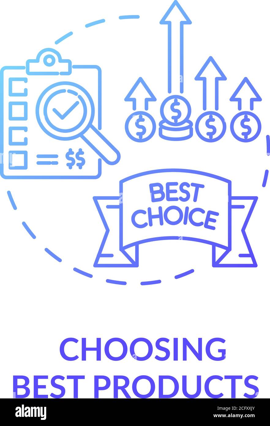 Choosing best products concept icon Stock Vector Image & Art - Alamy