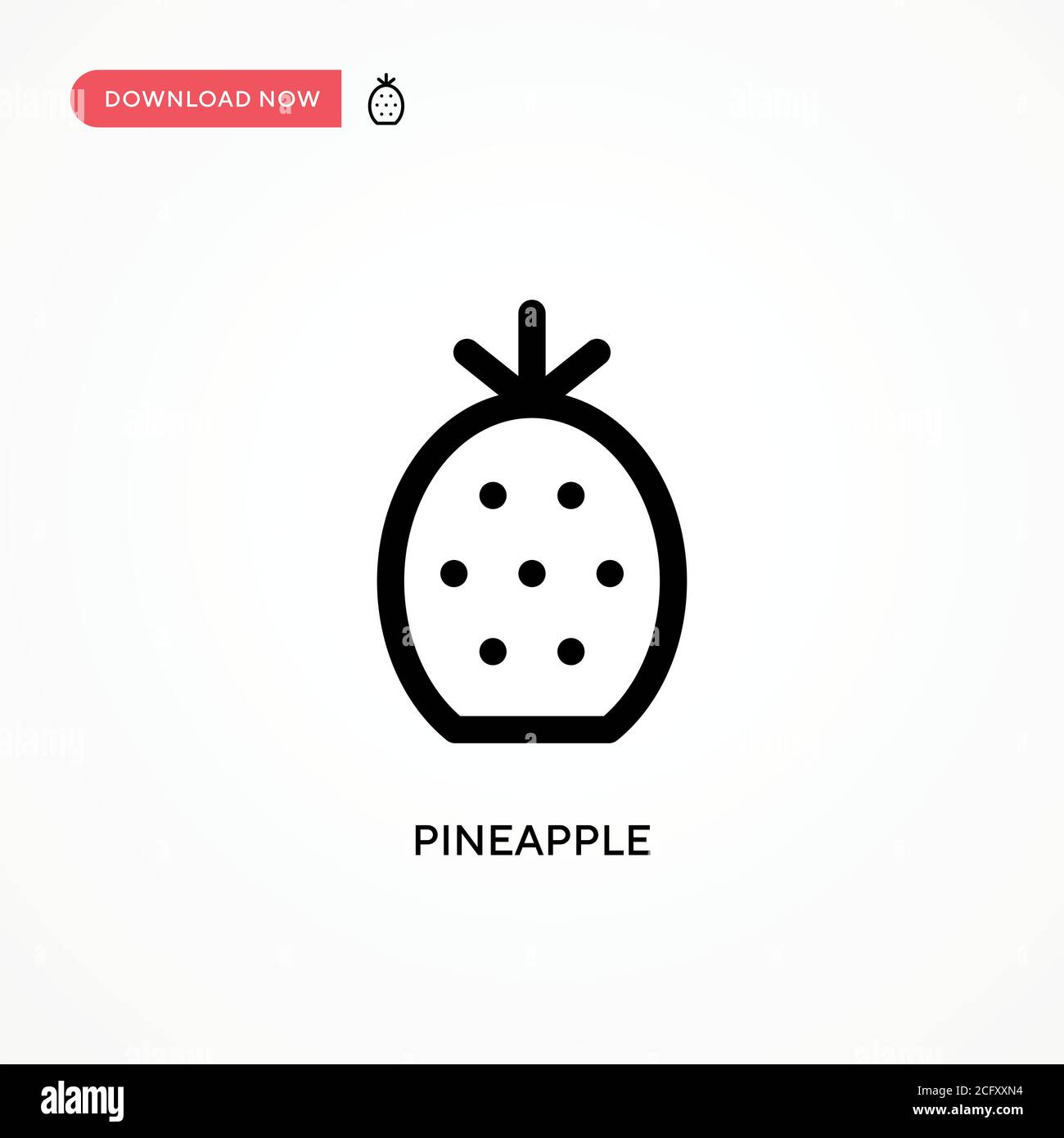 Pineapple Simple vector icon. Modern, simple flat vector illustration ...