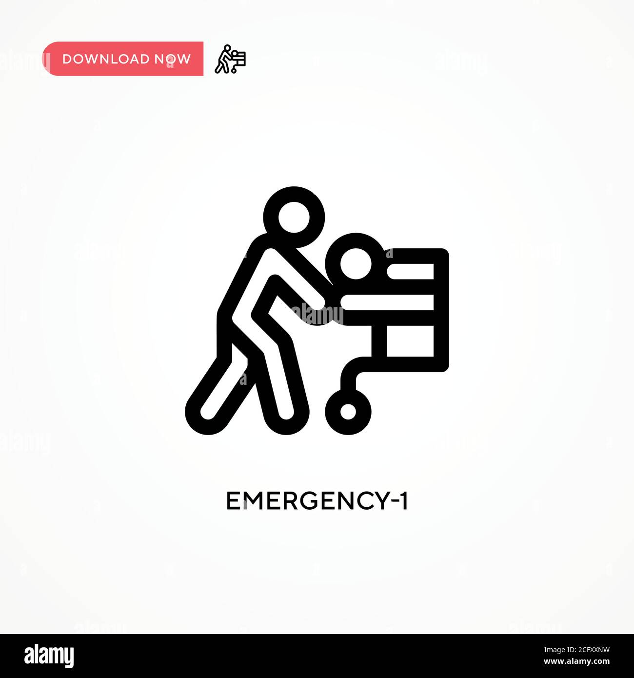 Emergency-1 Simple vector icon. Modern, simple flat vector illustration ...