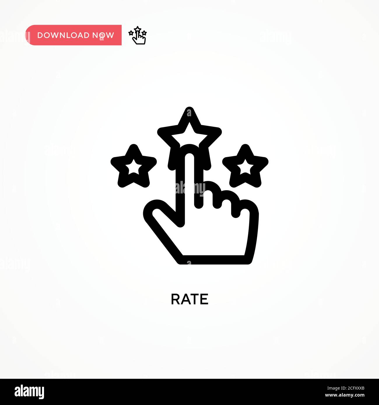 Rate Simple vector icon. Modern, simple flat vector illustration for ...