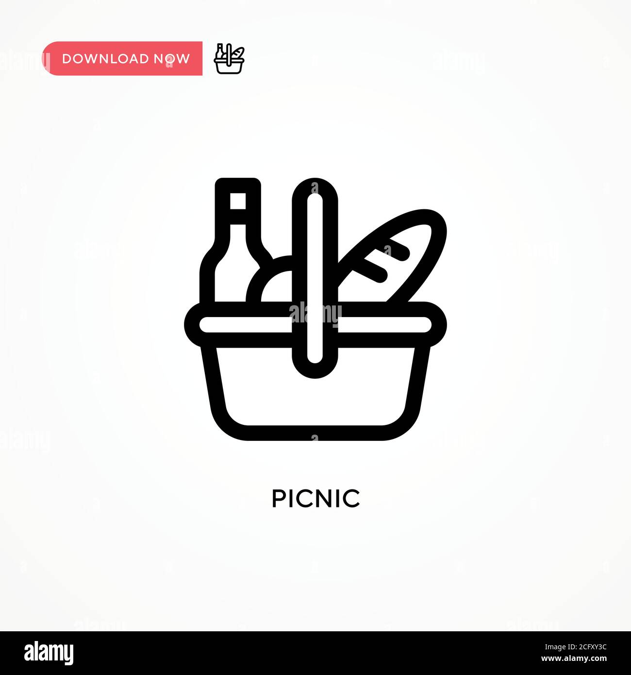 Picnic Simple vector icon. Modern, simple flat vector illustration for ...