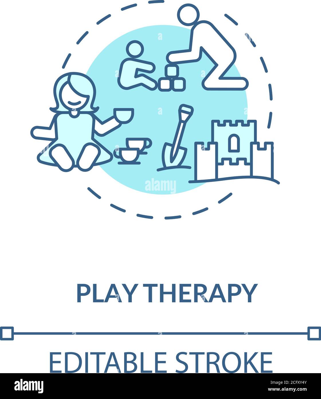 Play therapy concept icon Stock Vector Image & Art - Alamy